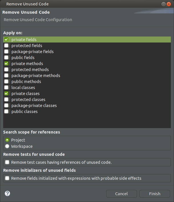 Remove Unused Methods JSparrow Documentation